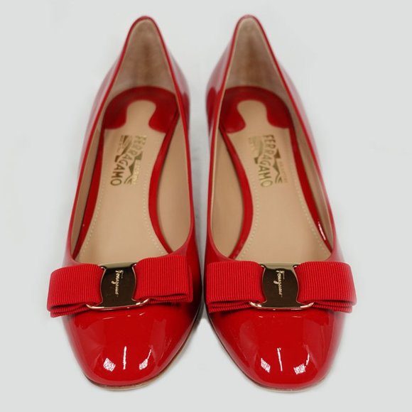 Salvatore Ferragamo | Shoes | Salvatore Ferragamo Erice 55 Red Patent ...